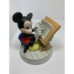 Disney | Art | Rare Vintage Mickey Mouse Sketch Artist Disney Figurine ...